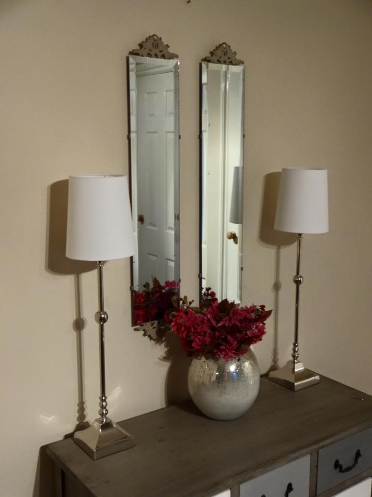 Twin Slim Panel Wall Mirrors - Interior Designs Sussex